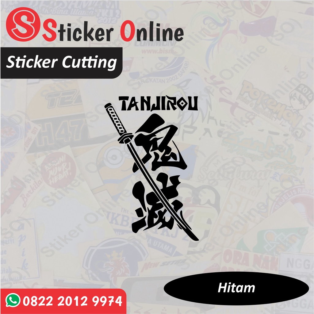 Jual Stiker Demon Slayer Yaiba Sword Kanji | Sticker Cutting Motor ...