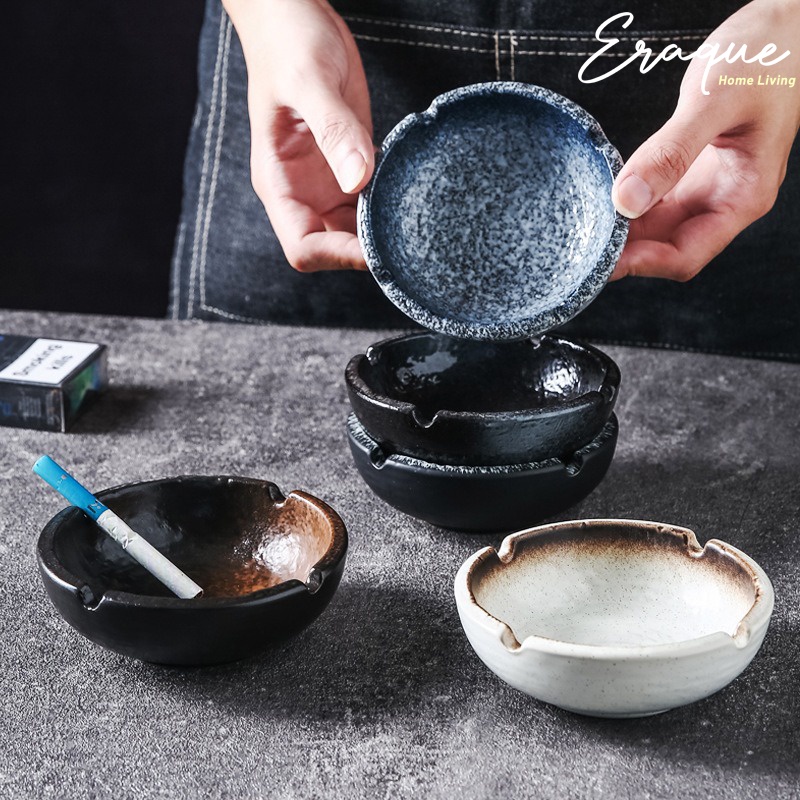 Jual Mori Ashtray / Asbak Puntung Rokok Rokoko Keramik Motif Batu ...