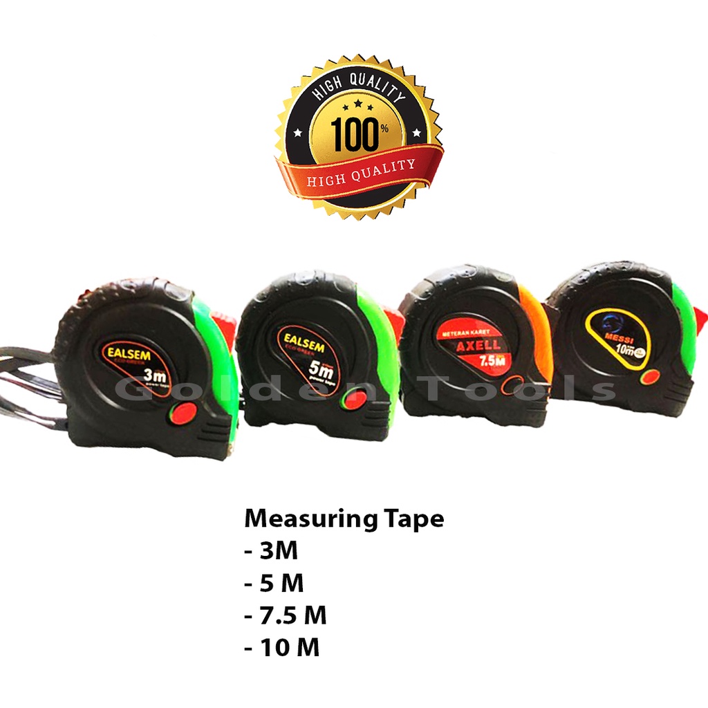 Jual Meteran body karet 3M measuring tape 5M meteran tukang 7.5M ...