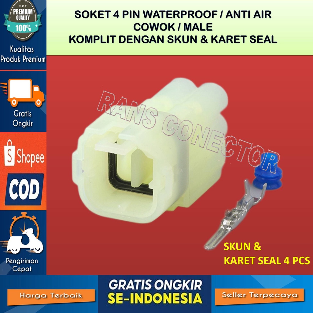 Jual SOKET DLC HONDA 4 PIN MALE SOKET DLC RESET SOKET DLC SHORT ...