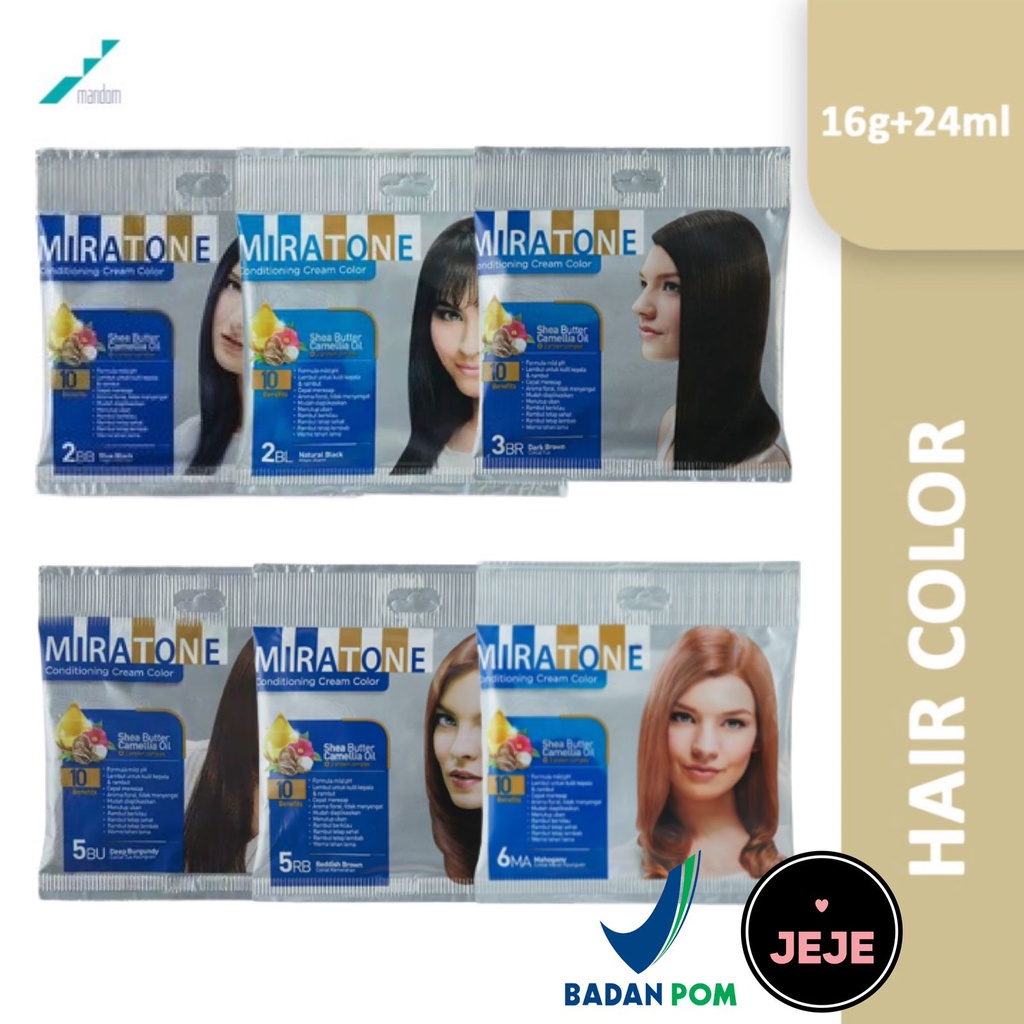 Jual Miratone Hair Colour / Pewarna Cat Rambut | Semir Sachet | Shopee ...