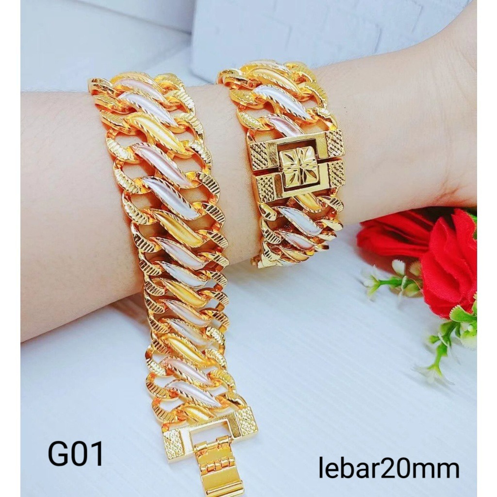 Jual Gelang Xuping Terbaru Rantai Kombinasi Perhiasan Fashion G01 ...