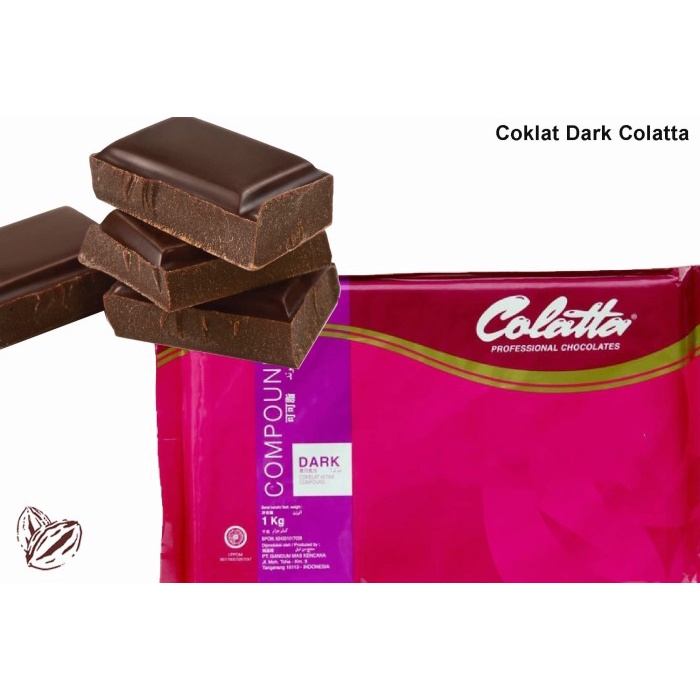 Jual COLATTA DARK CHOCOLATE COMPOUND 1 KG / COKELAT BATANG COLLATA ...
