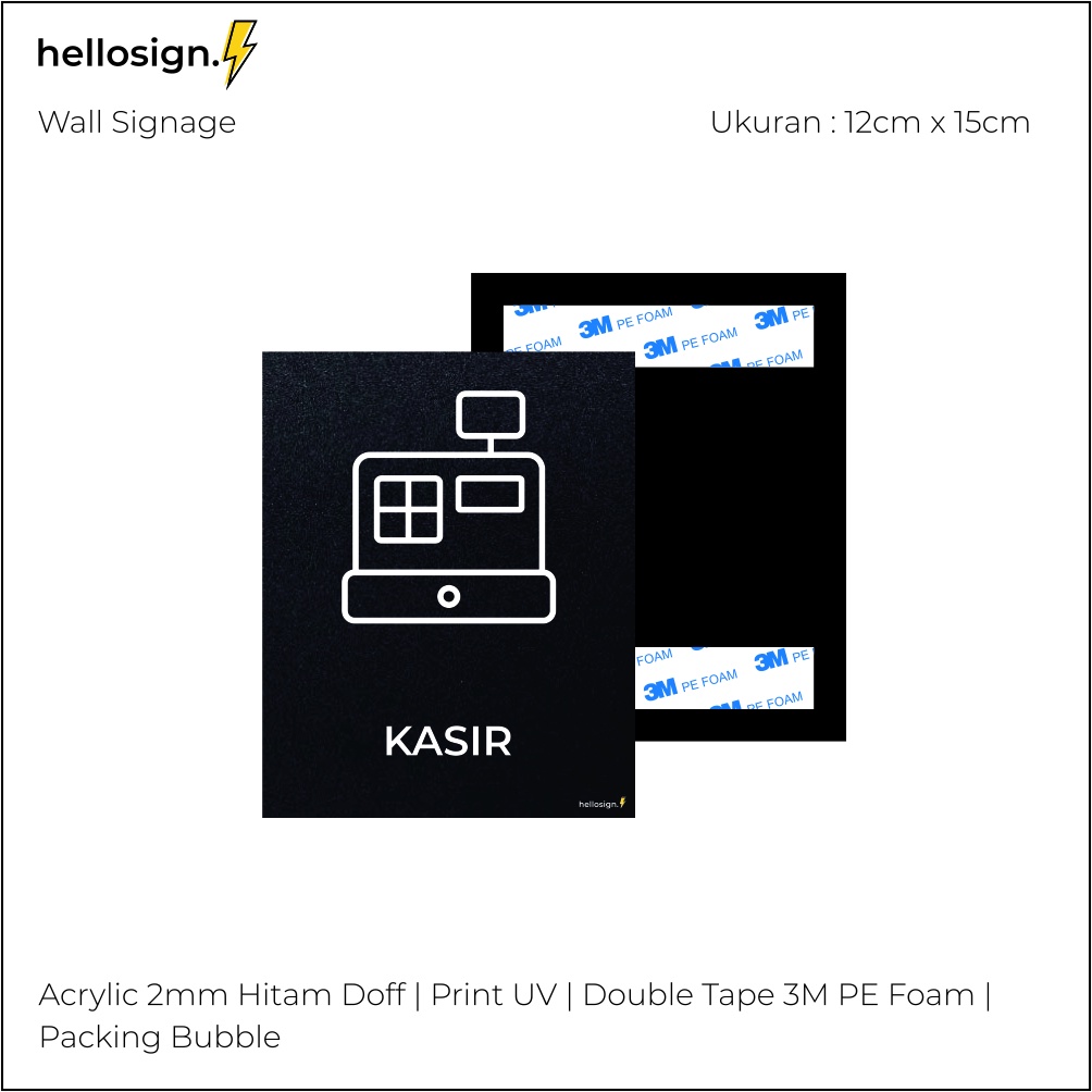 Jual Sign Akrilik KASIR | Print Papan Nama Tulisan Akrilik | Sign ...