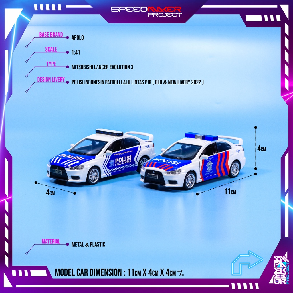 Jual Apolo Custom Mitsubishi Lancer Evolution X Polisi Indonesia ...
