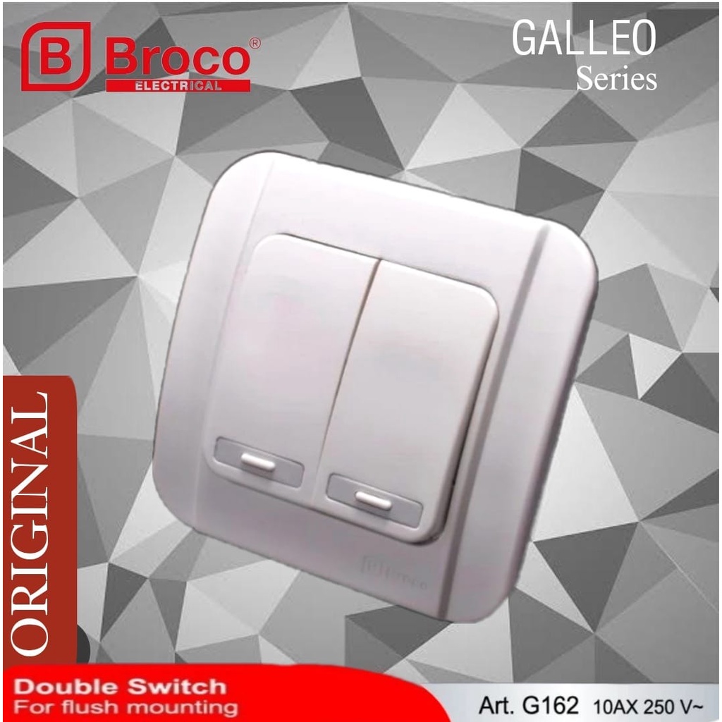 Jual Broco G-162 Saklar Seri Galleo Show White / IB Saklar Seri Broco ...