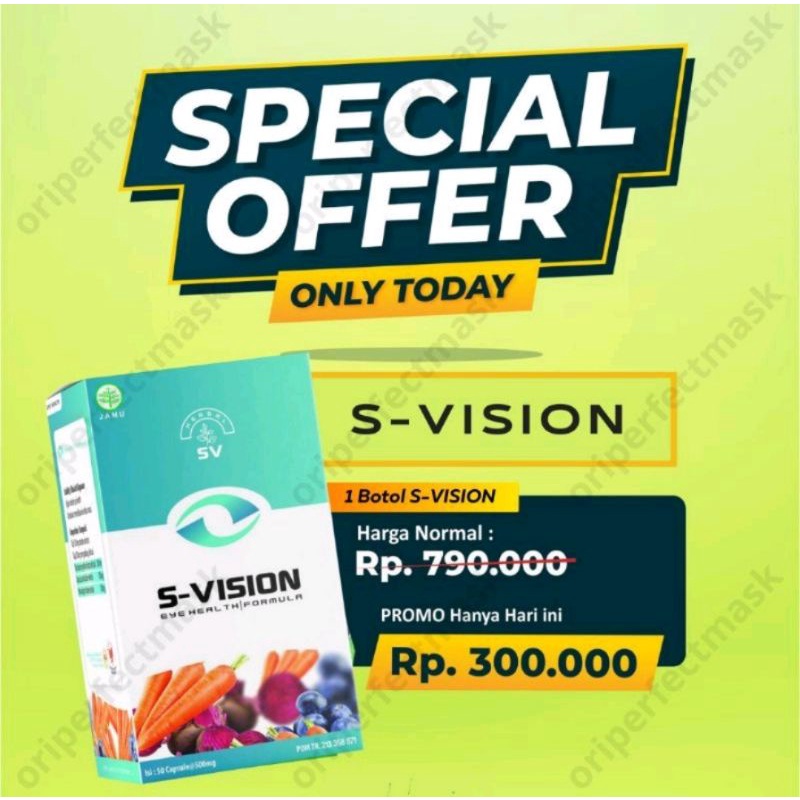 Jual S-Vision obat suplemen mata minus dan silinder | Shopee Indonesia