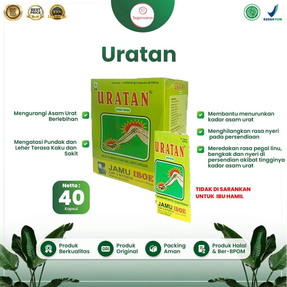 Jual Kapsul Uratan- Obat Herbal Mengatasi & Munurunkan Asam Urat ...