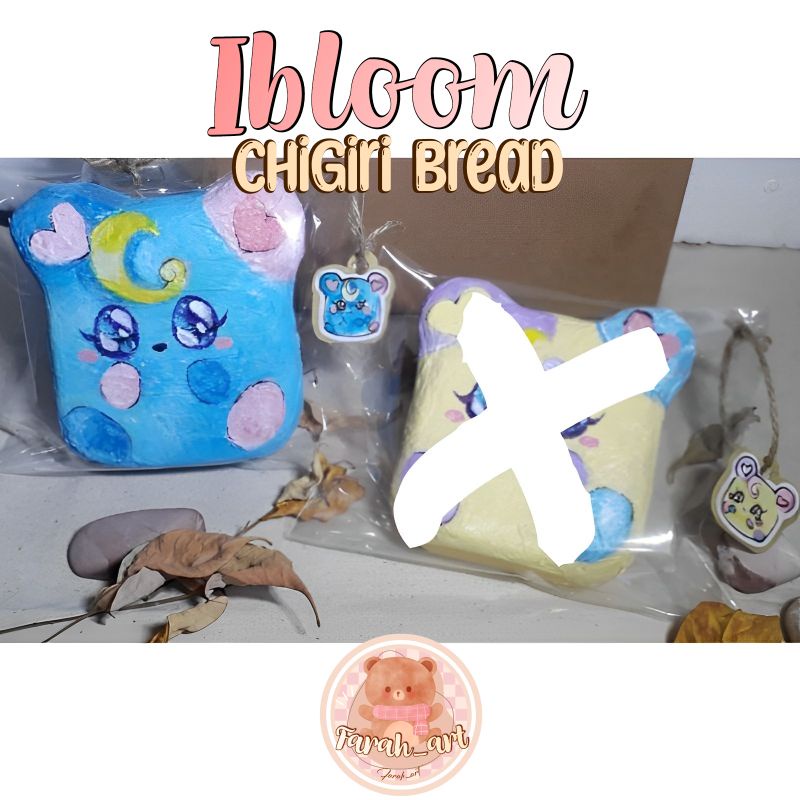 Jual IBLOOM CHIGIRI BREAD HANDMADE SQUISHIES | Shopee Indonesia