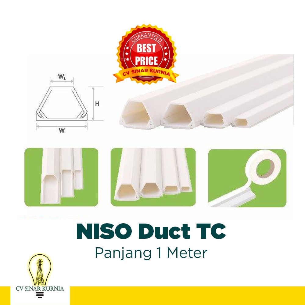 Jual Protektor / Ducting Niso / Kabel Duct / 1meter NISO TC 1/2/3/4/5/6 SNI | Shopee Indonesia
