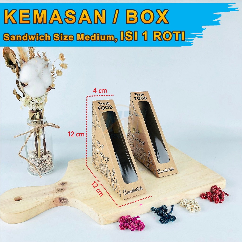 Jual Box Sandwich Isi 3 Roti / Sandwich Box Fruit Sando / Kemasan ...