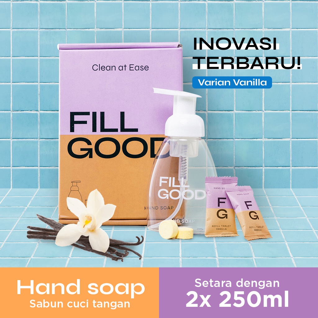Jual Fill Good Handsoap Starter Kit 1 Good Bottle + Tablet sabun tangan ...