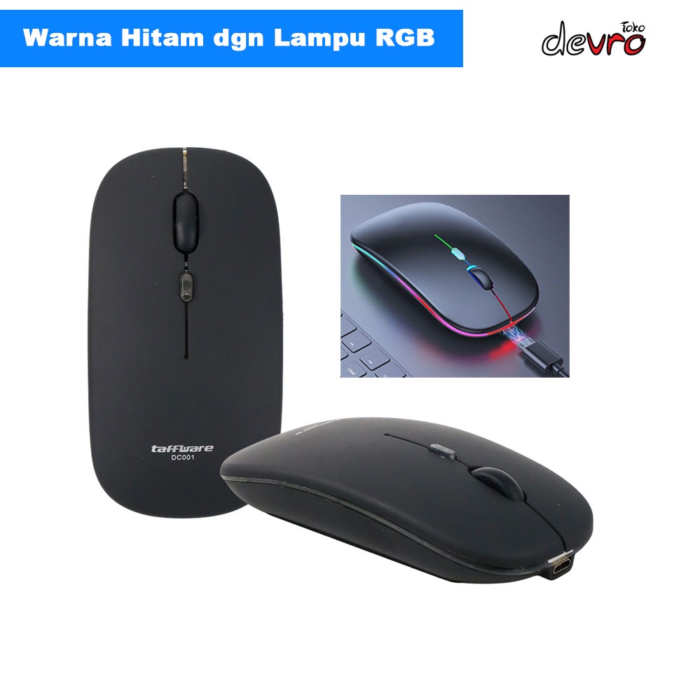 Jual Mouse Bluetooth 4.0 Rechargeable Silent klik - Mouse Wireless ...