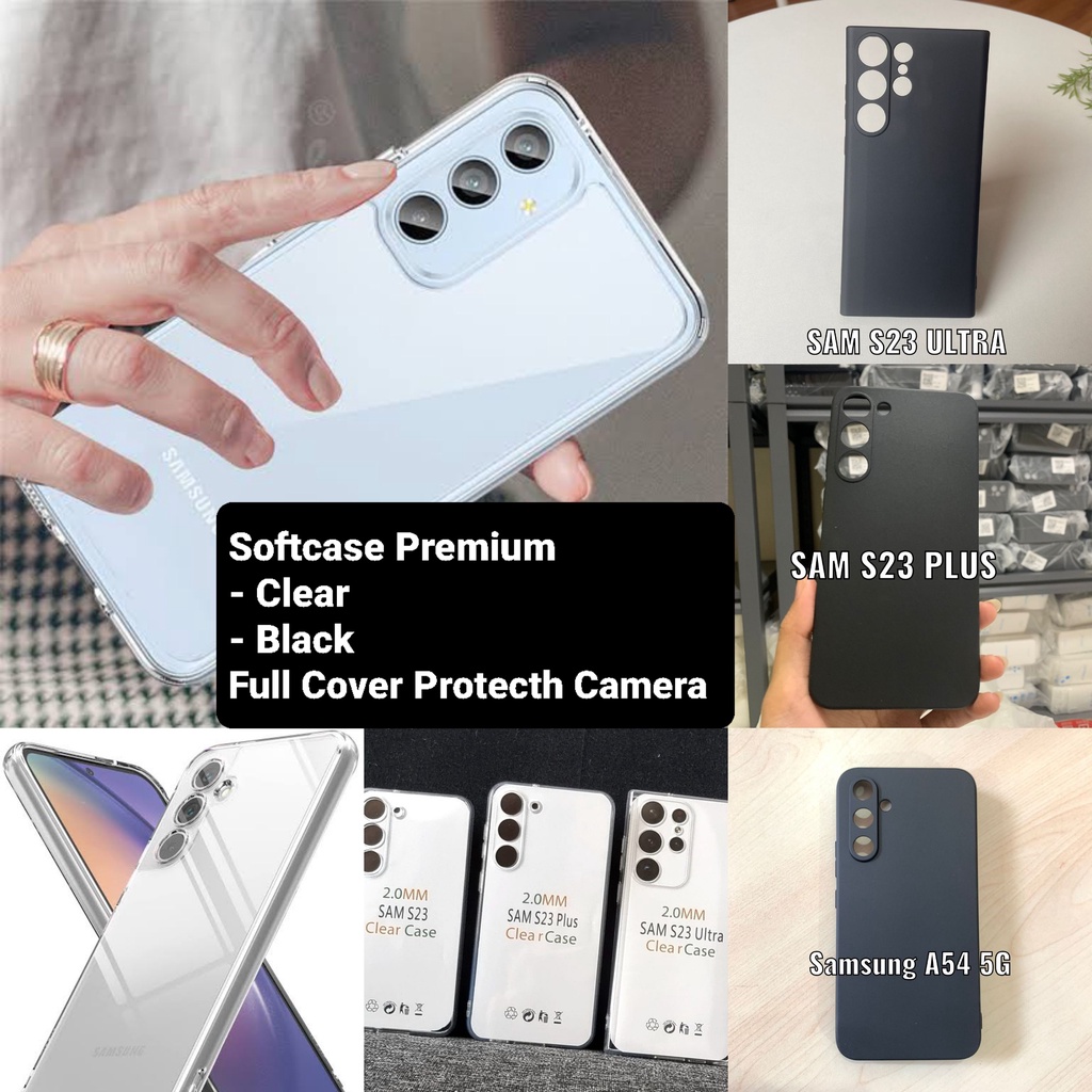 Jual Softcase Thin PC Black Or Clear Samsung A56 A36 A26 A54 A55 A34 A17 A16 A14 S25 S24 Ultra ...