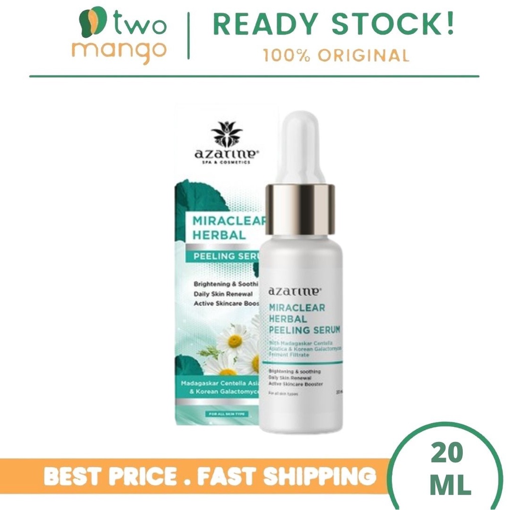 Jual AZARINE MIRACLEAR HERBAL PEELING SERUM 20 ML | Shopee Indonesia