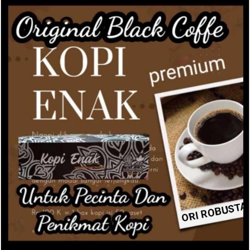 Jual KOPI ENAK SEHAT, SEGAR DGN ROBUSTA MURNI TANPA GULA (isi 50 scht ...