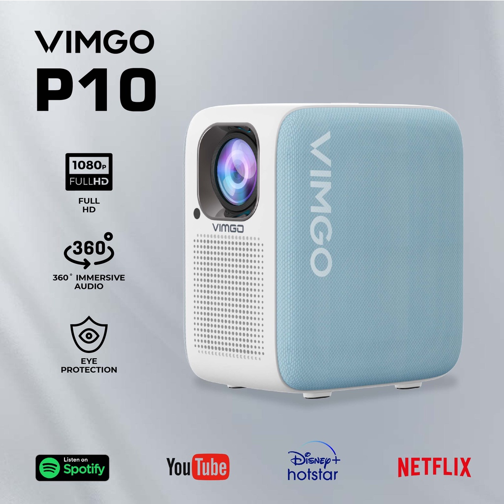Jual VIMGO P10 Smart Projector - Native 1080 FHD & 4K Supported Android ...
