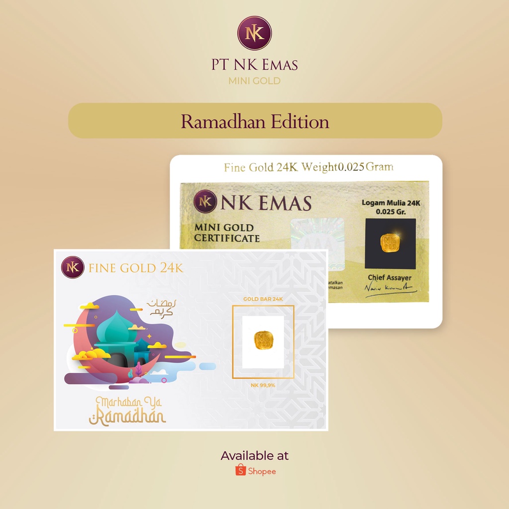 Jual 5 Pcs NK Mini Gold 0.025 Gram (Ramadhan Envelope Edition) | Shopee Indonesia