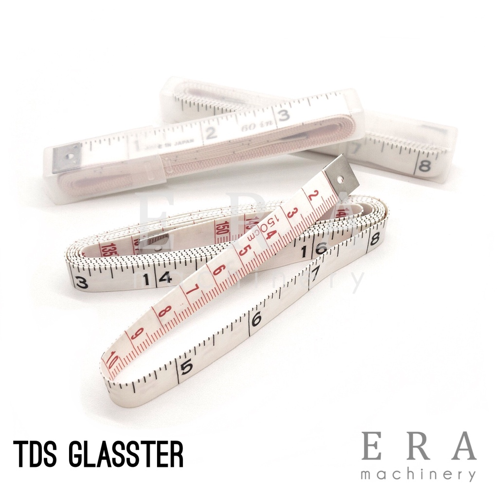 Jual Meteran Jahit Kain TDS Glasster Jepang 150cm Tape Measure Putih ...