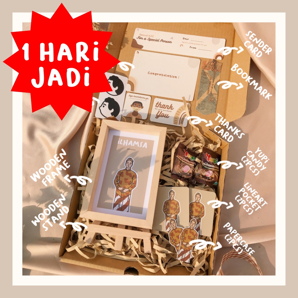 Jual [WOODEN S] CUSTOM GIFTBOX 1 SET/KADO/WISUDA/HADIAH/ANNIVERSARY ...