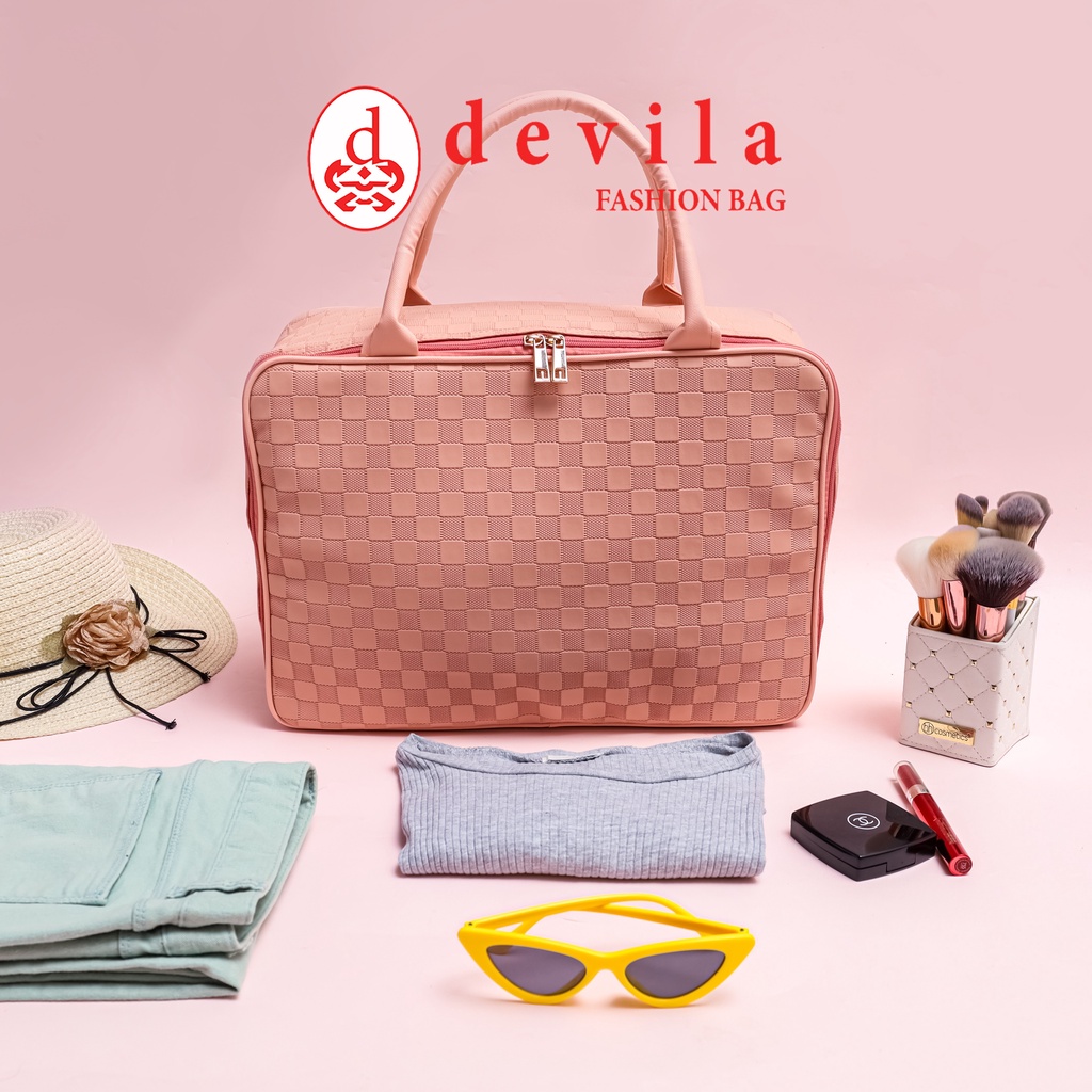 Jual DEVILA - Marvel Pink Boxes Tas Travel Bag Medium Size | Shopee ...