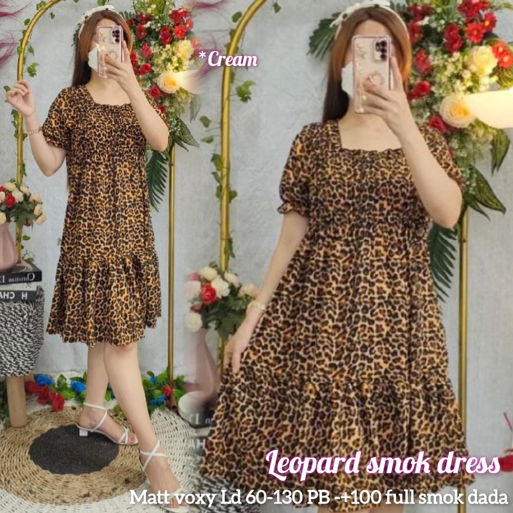 Jual leopard dress / dress macan / dress voxy / dress voxy / trend 2022 ...