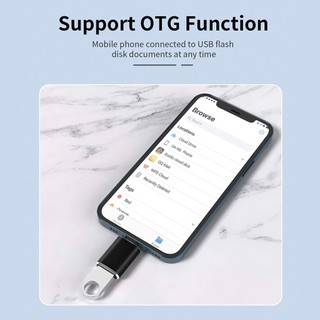 Jual AMINO Mini OTG USB TO L Adapter Converter USB 3.0 Plug Play ...