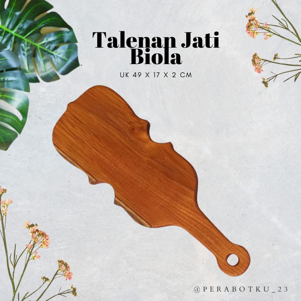 Jual Talenan Kayu Jati Biola Wooden Cutting Board Teak Wood | Shopee ...