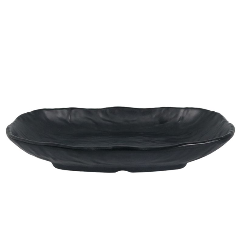 Jual HITAM Piring Kotak Rounded Batu 8 Inch Melamine Golden Dragon ...