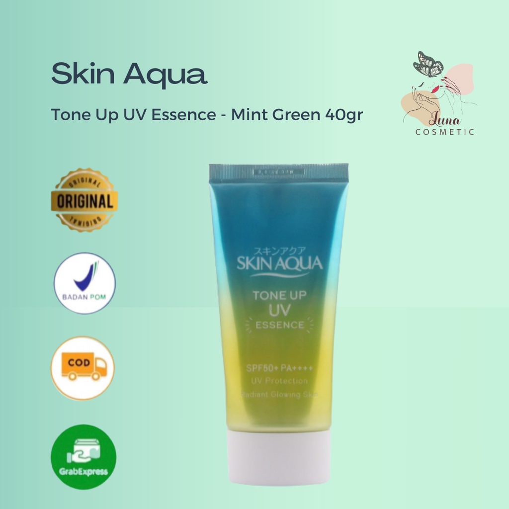 Jual SKIN AQUA Tone Up UV Essence SPF 50 PA++++ 40gr (Tone Up Green) | Shopee Indonesia