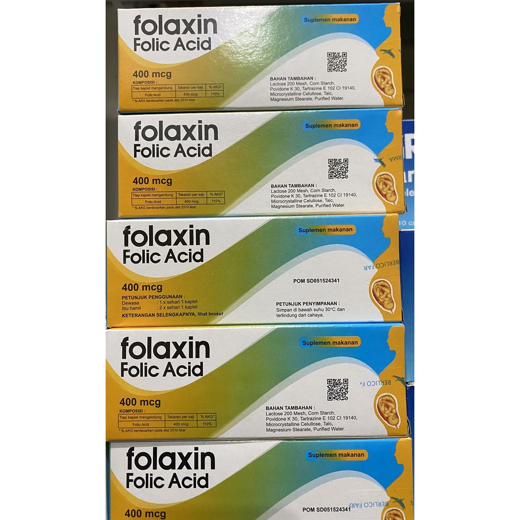 Jual FOLAXIN 400 MCG BOX 100 KAPLET | Shopee Indonesia