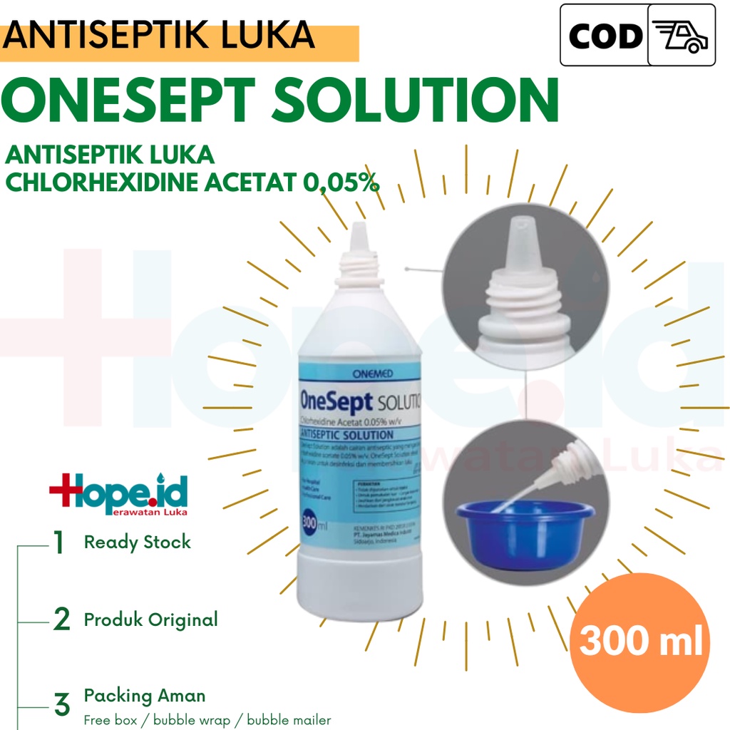 Jual Onesept Solution | Antiseptik Luka One Sept 300 ml dan 100ml ...