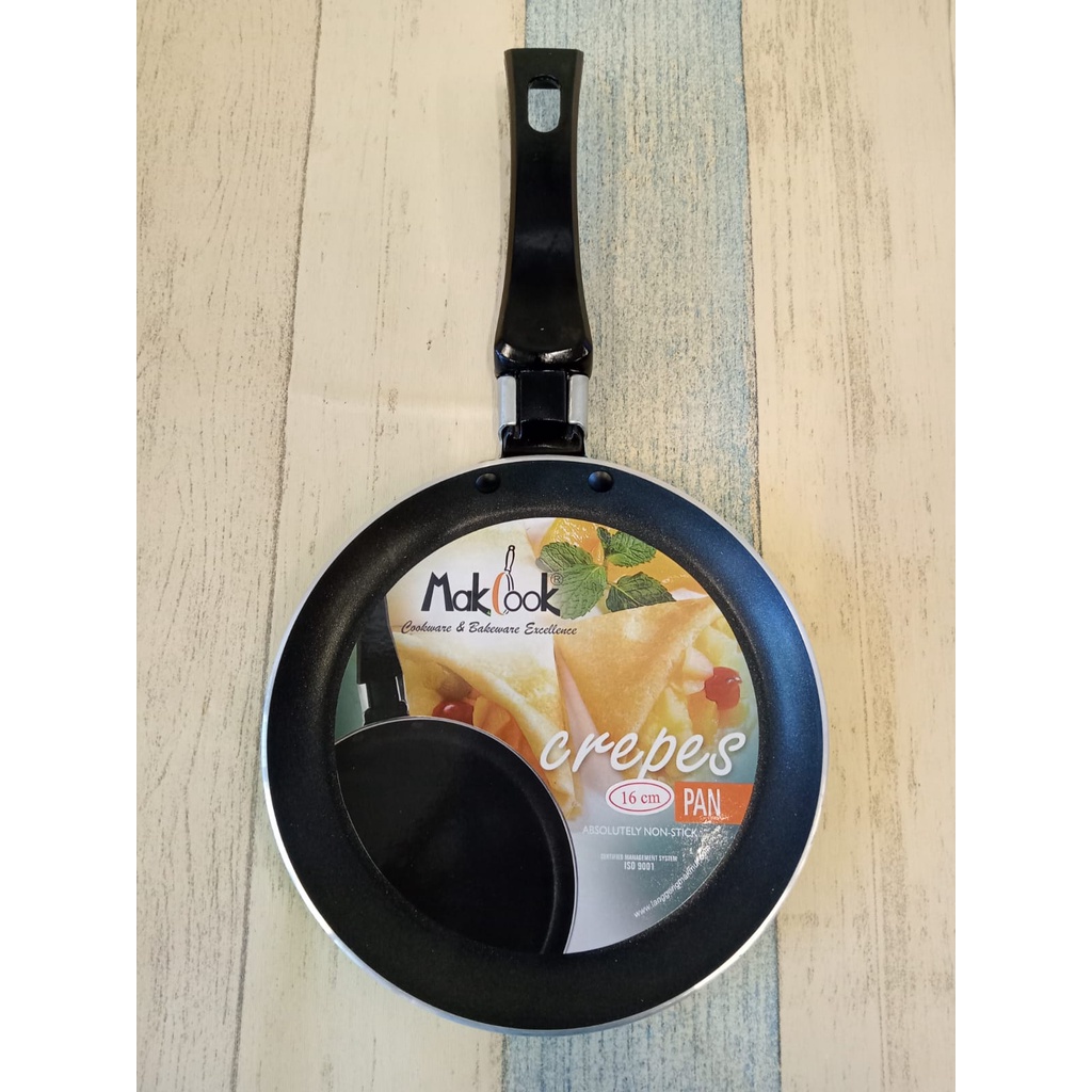 Jual Makcook Wajan Crepes Pancake Pan 16cm 18cm 20cm Kulit Lumpia Green ...
