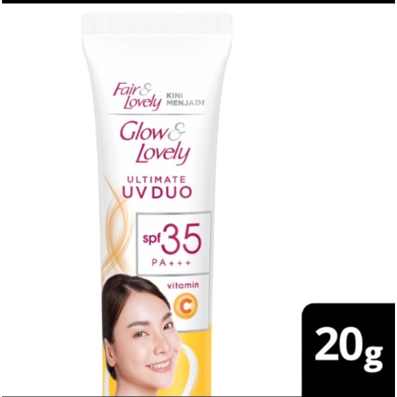 Jual Glow & Lovely Ultimate UV Duo Krim Serum Sunscreen 20gr Fair | Shopee Indonesia