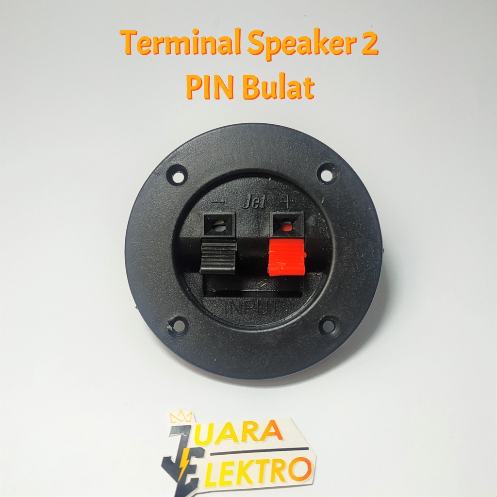 Jual Terminal Speaker Bulat 2 PIN | Jepitan Kabel Speaker 2 Lubang ...