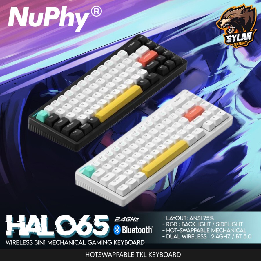 Jual Nuphy Halo65 / Halo-65 Wireless 3in1 Mechanical Gaming Keyboard ...