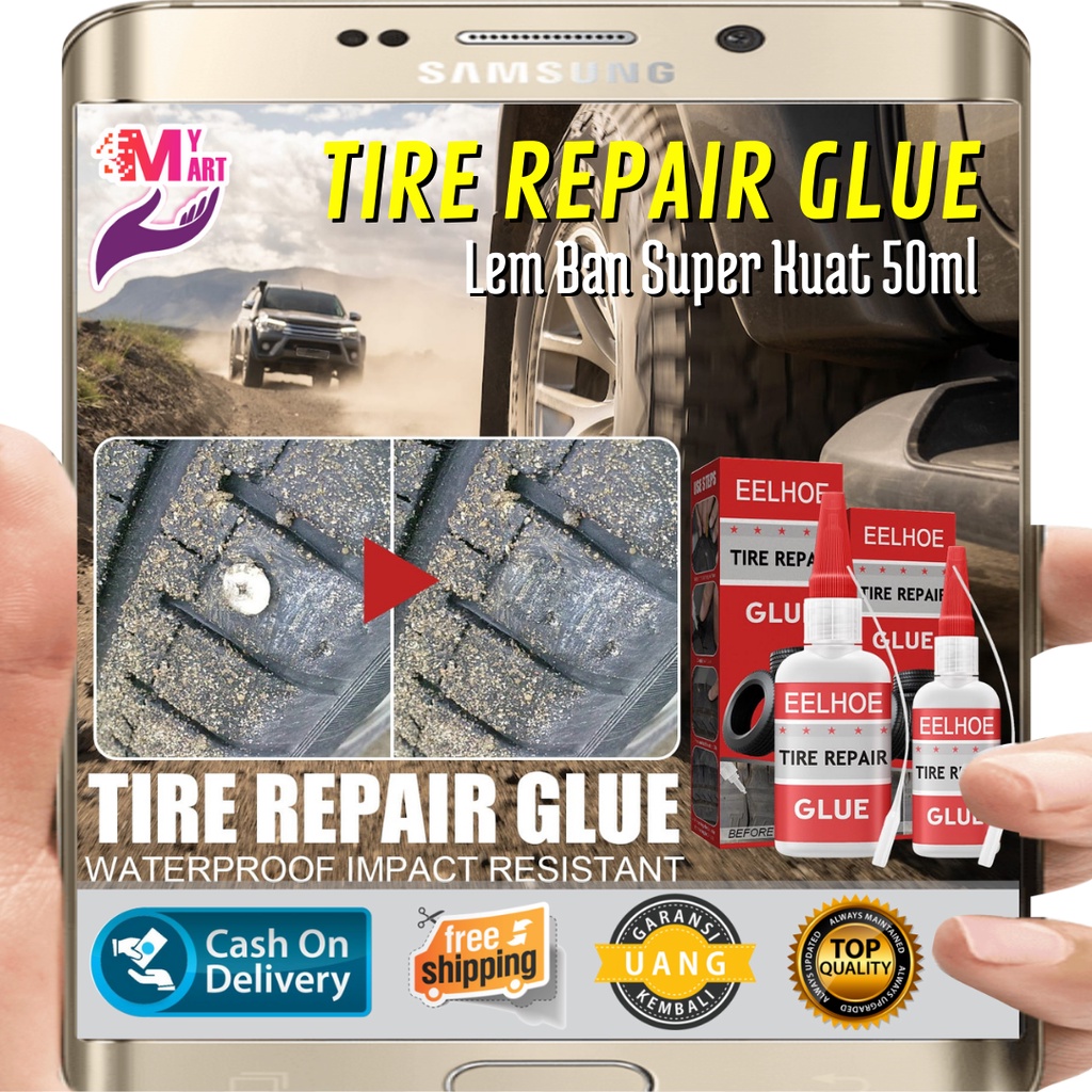 Jual Lem Ban Roda Kendaraan Mobil Motor 50ml - Car Tire Repair Glue ...