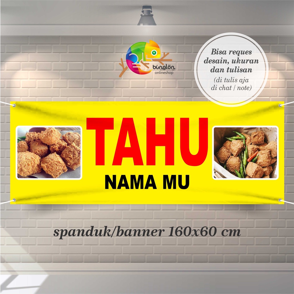 Jual Spanduk Banner Tahu Model Simple Murah Shopee Indonesia
