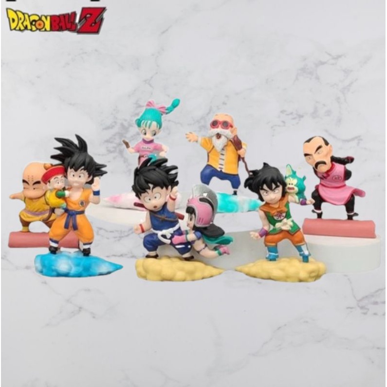 Jual Action Figure Dragon Ball Chibi 7 Set Karakter Son Goku Bulma ...