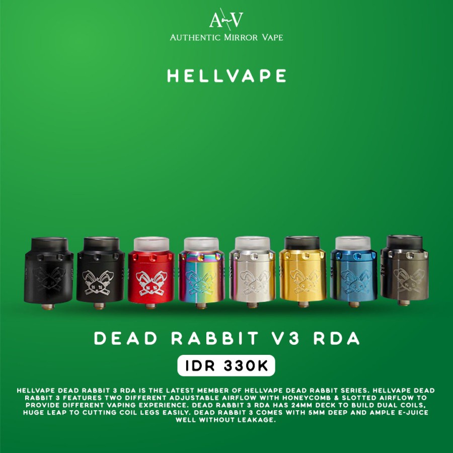 Jual Dead Rabbit V3 RDA 24MM By Hellvape 100% Authentic - AT | Shopee Indonesia