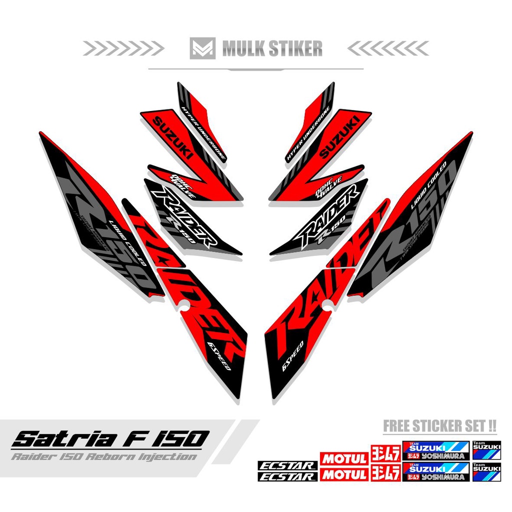 Jual STRIPING SATRIA INJEKSI 150 MOTOF 17 SIMPLE / F150 / SATRIA F 150 ...