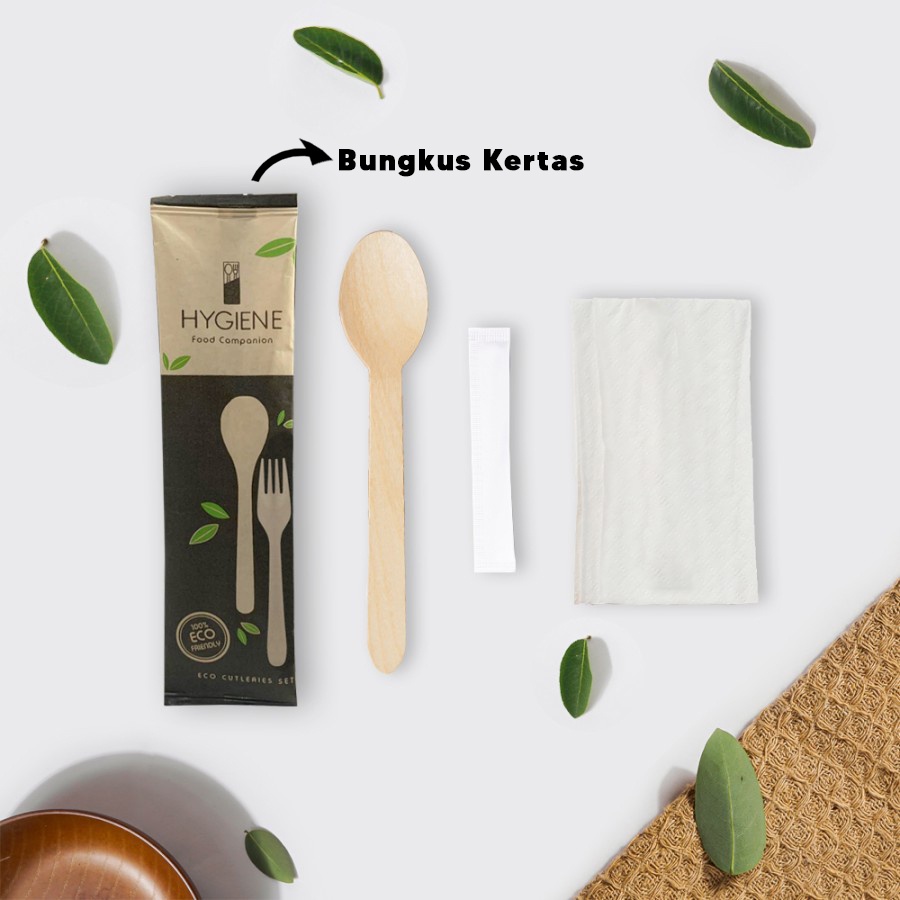 Jual Sendok Kayu Set Sekali Pakai / Sendok Makan Kayu 16cm Disposable ...