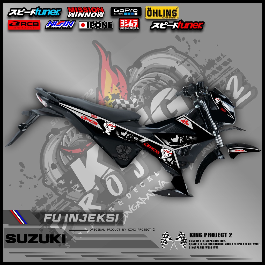 Jual STRIPING SATRIA FU INJEKSI - FU FI VARIASI NEW MOTIF RCB STYLE BY ...