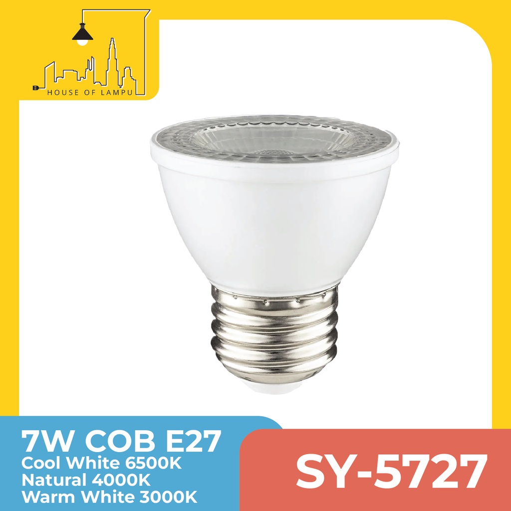 Jual LAMPU HALOGEN SPOTLIGHT LED 7WATT FITTING E27 7 WATT COB SOROT 7W LAMPU SPOT LIGHT TUSUK 7 ...