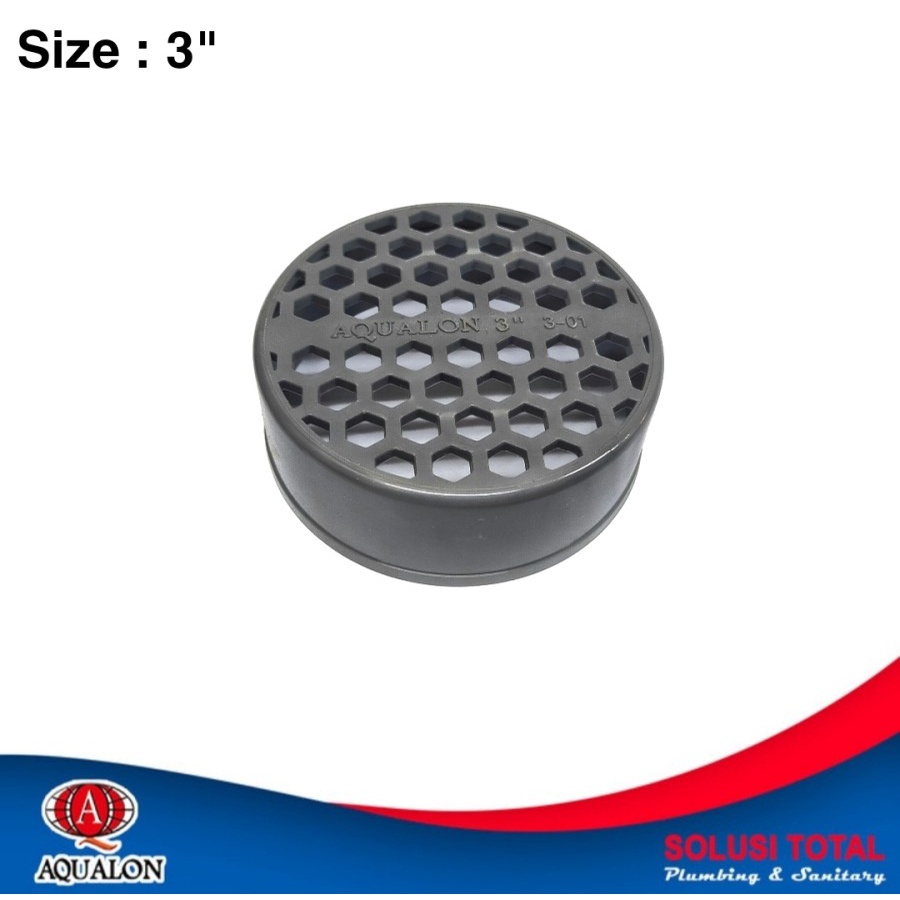 Jual Dop Saringan Luar Biopori 3 Inch Drain Cap PVC Hexagon 3" AQUALON ...