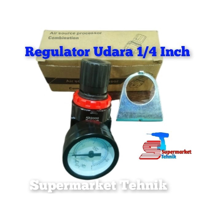 Jual Regulator Udara 1/4" / Regulator Pneumatic 1/4inch | Shopee Indonesia