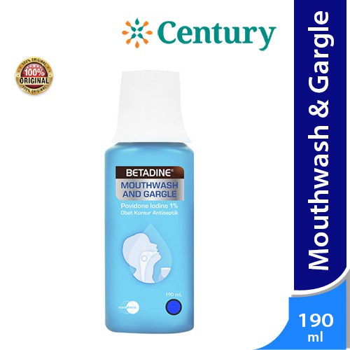 Jual Betadine Mouthwash & Gargle / Obat Kumur / 190 ml / Antiseptik / Sariawan / Gusi Bengkak ...