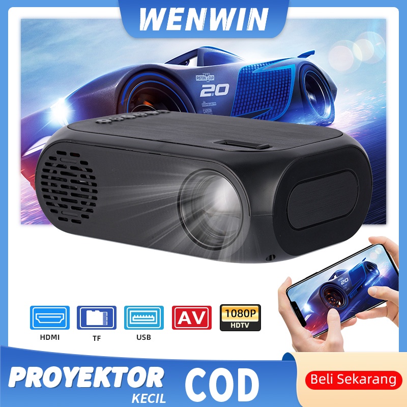 Jual WENWIN Proyektor Rumah HD 1080P Proyeksi LED Portabel Dengan ...