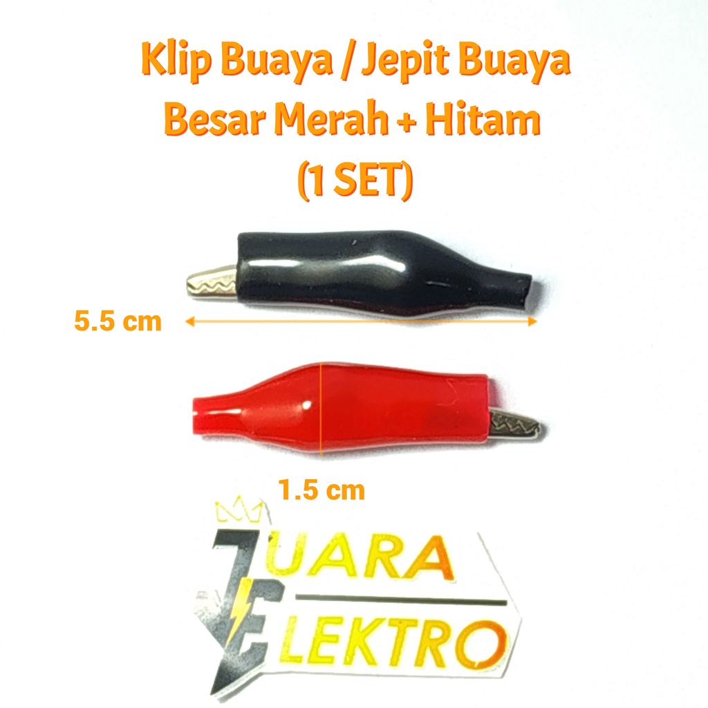 Jual Jepit Buaya BESAR Merah - Hitam (1 SET) | Klip Buaya Besar SET ...