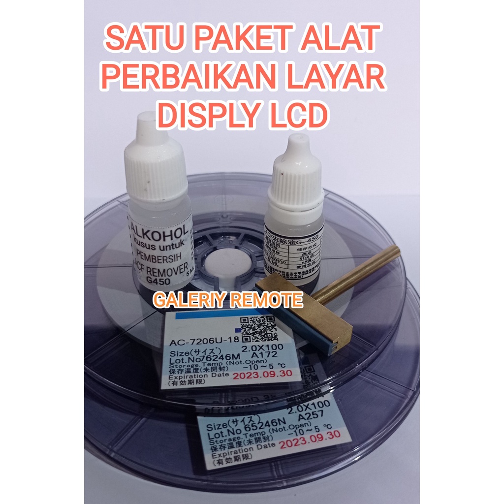 Jual satu paket komplit - lengkap - lem ic cof lcd tv lem perekat tcon acf ac 2056R-35 - acf ...